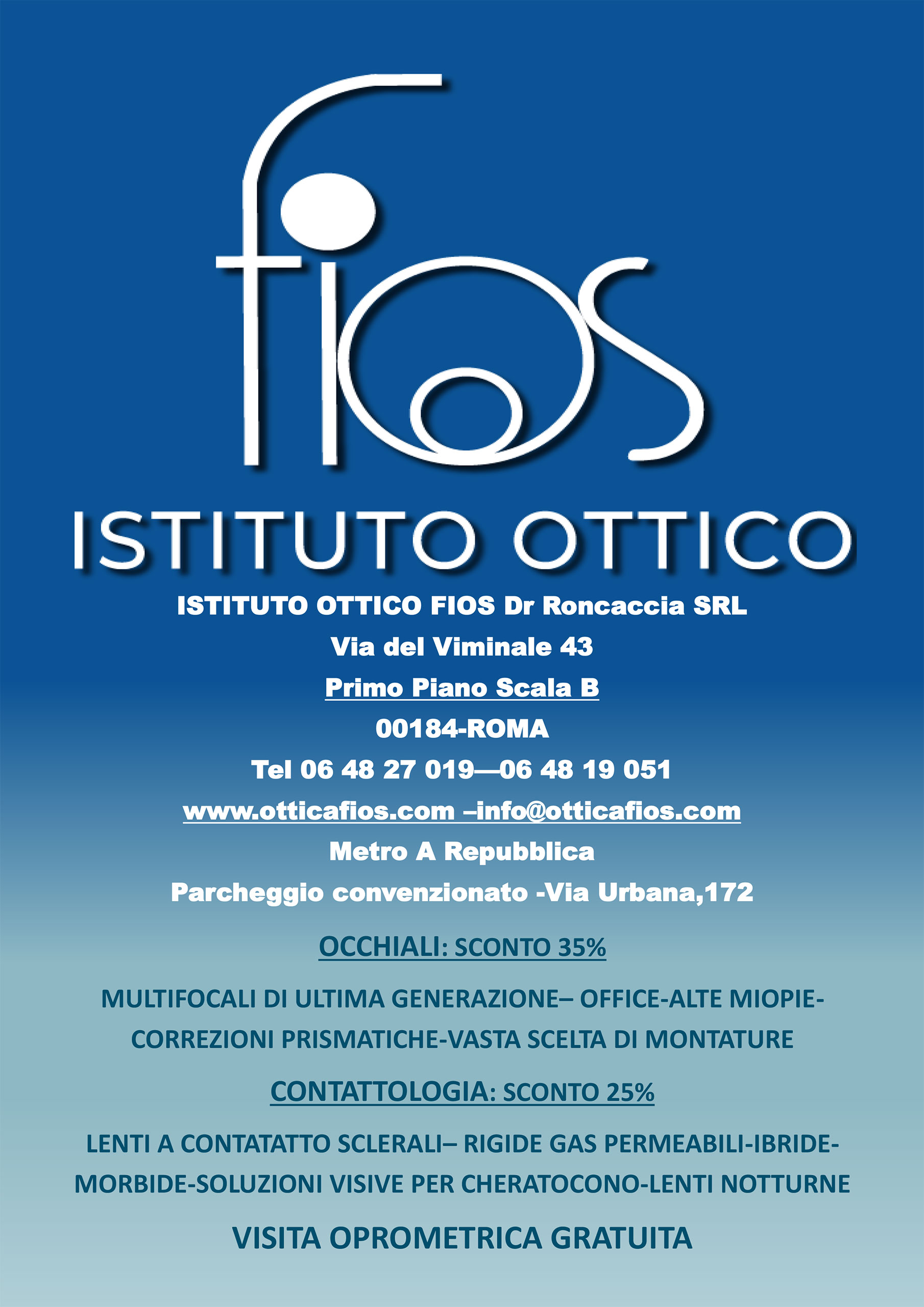 Convenzione Istituto Ottico FIOS Sanimpresa Convenzione Istituto Ottico FIOS Sanimpresa